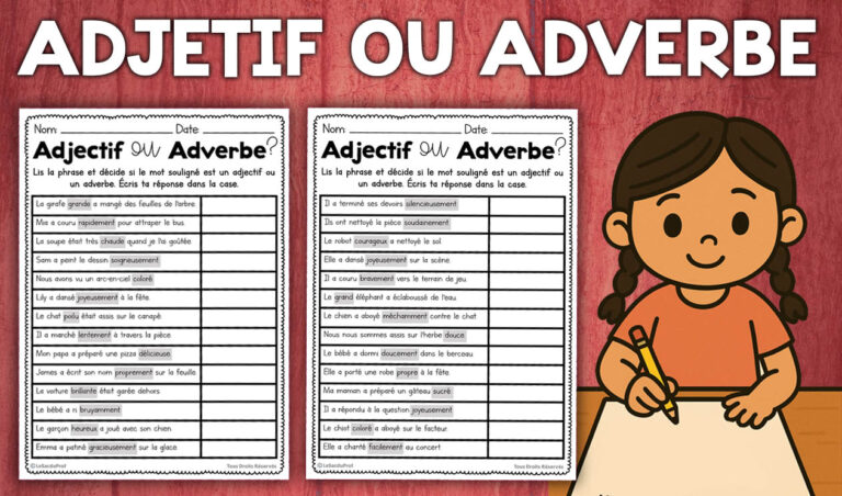 Les Adjectifs et les Adverbes | Fiche d'Activite