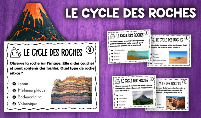 Activité sur le cycle des roches | Cartes à Tâches